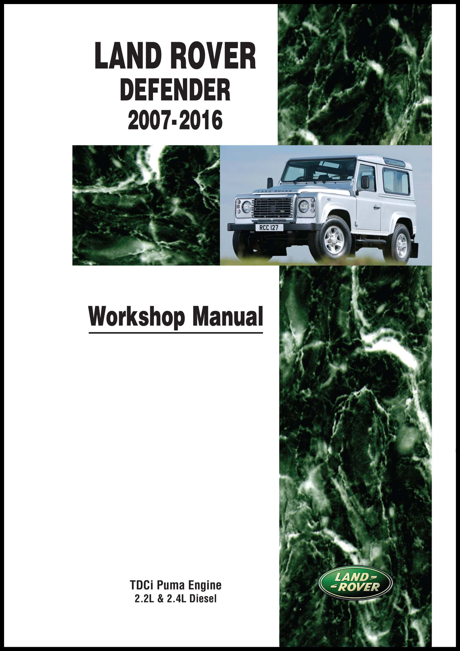 Land Rover Defender Workshop Manual 2007-2016 - Bookworld